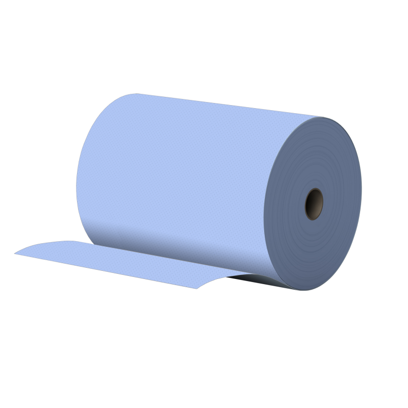 Industrie Putzpapier-Rolle 2 lagig Blau 100% Zellstoff 36x37cm 1000 Abr ...